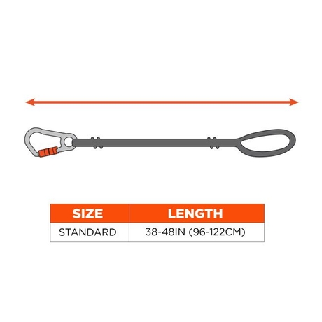 Ergodyne Squids 3104F(x) Tool Lanyard - Carabiner and Choke Loop ...