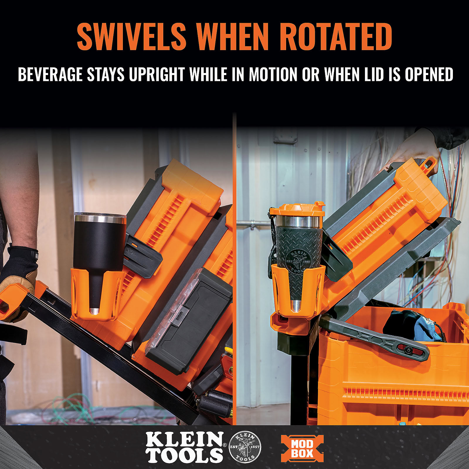 Klein MODbox Cup Holder Rail Attachment - Lowest prices & free shipping ...