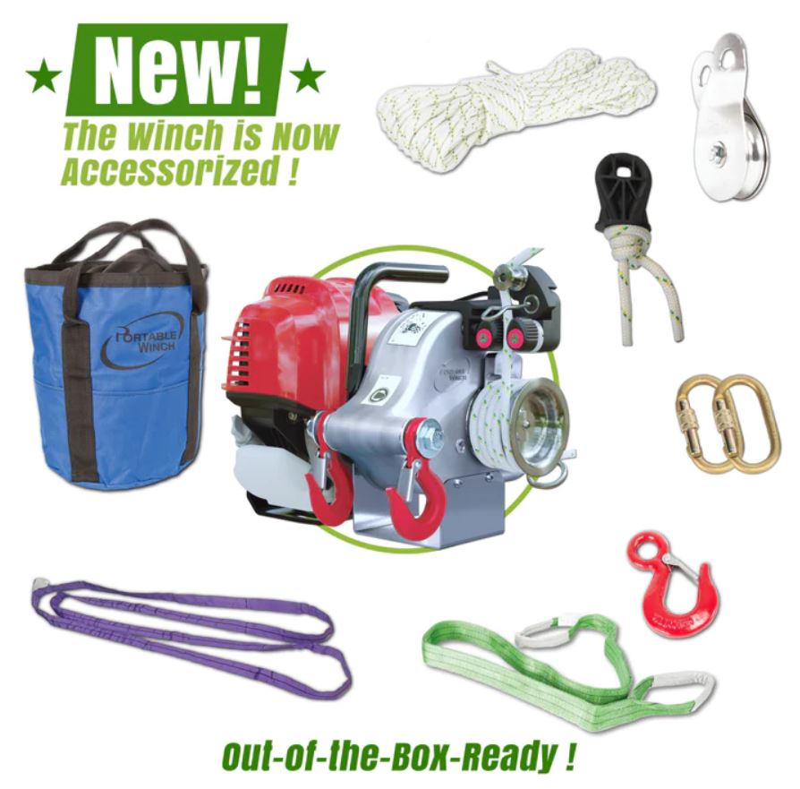 Portable Winch - GX50 Gas-Powered Accessorized Winch - Lowest prices ...