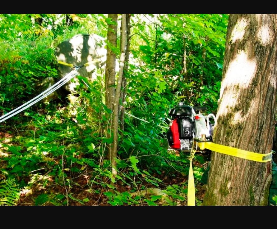 Portable Winch - Tree Mount Winch Anchoring System With Rubber Pads ...