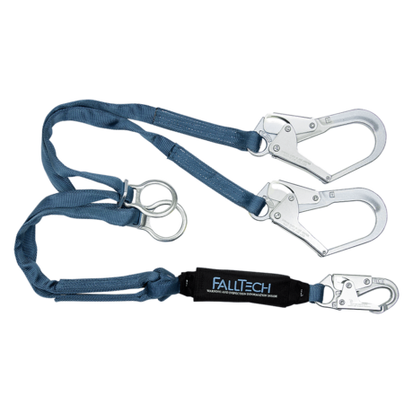 Falltech 6' ViewPack Tie-back Energy Absorbing Lanyard, Double-leg with ...